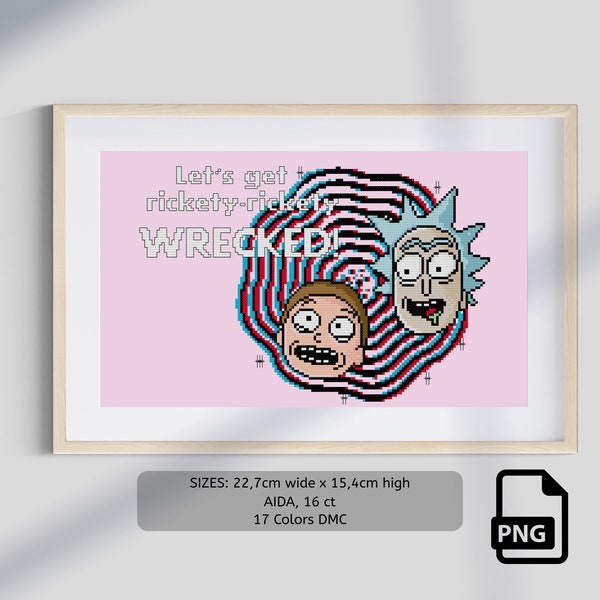 Rick Morty and Embroidery Stitch - Etsy