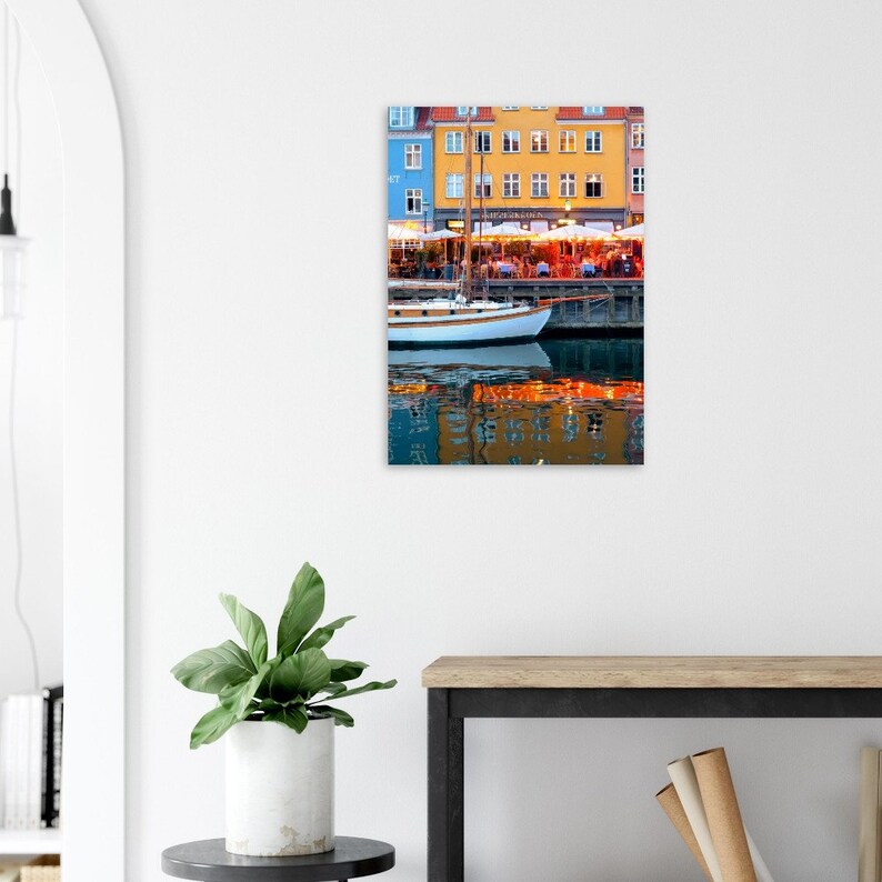 Copenhagen Poster, Nyhavn, Colourful Houses by the Canal, Premium Semi ...