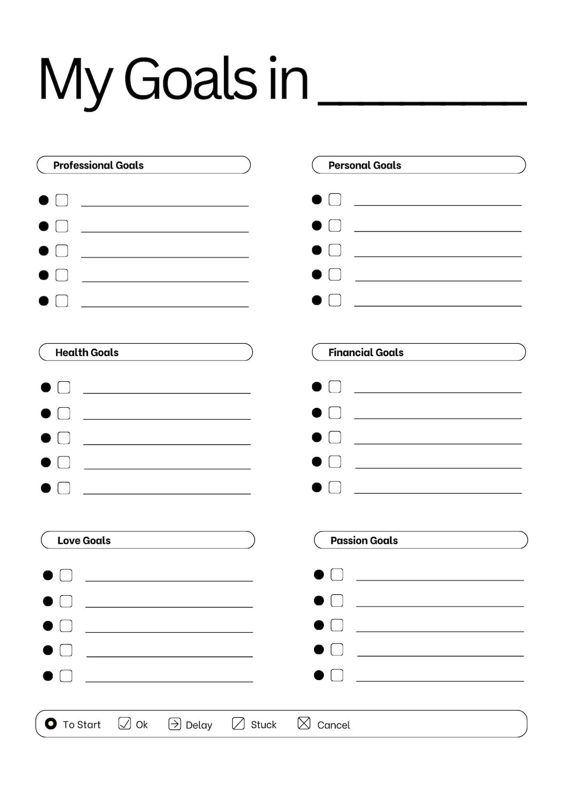 Goals List - Etsy