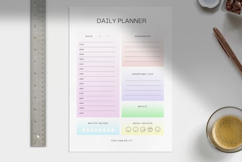 Colorful Daily, Weekly, Monthly Planner PDF - Etsy