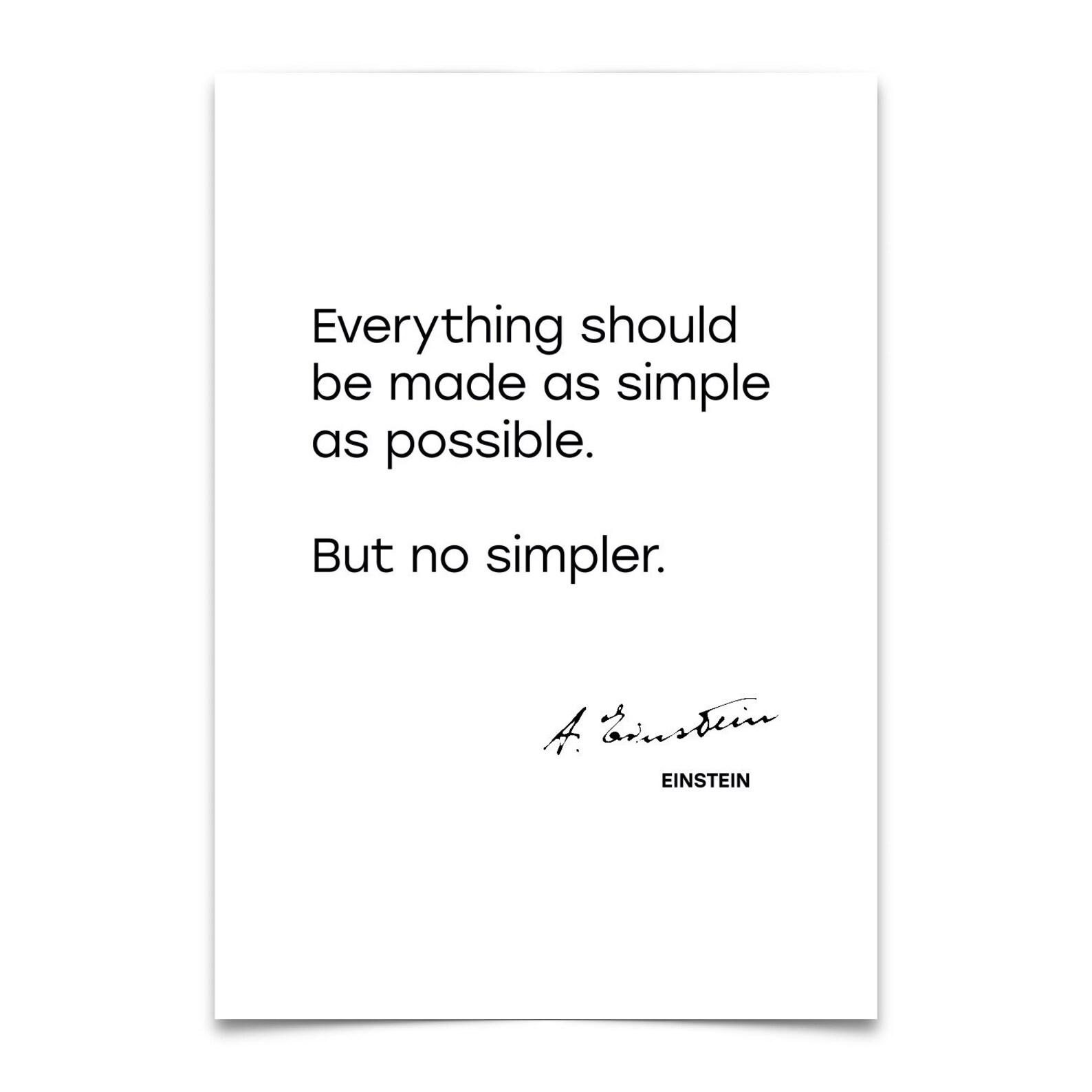 Einstein Quote 'everything Should Be Made as Simple as Possible, but No ...