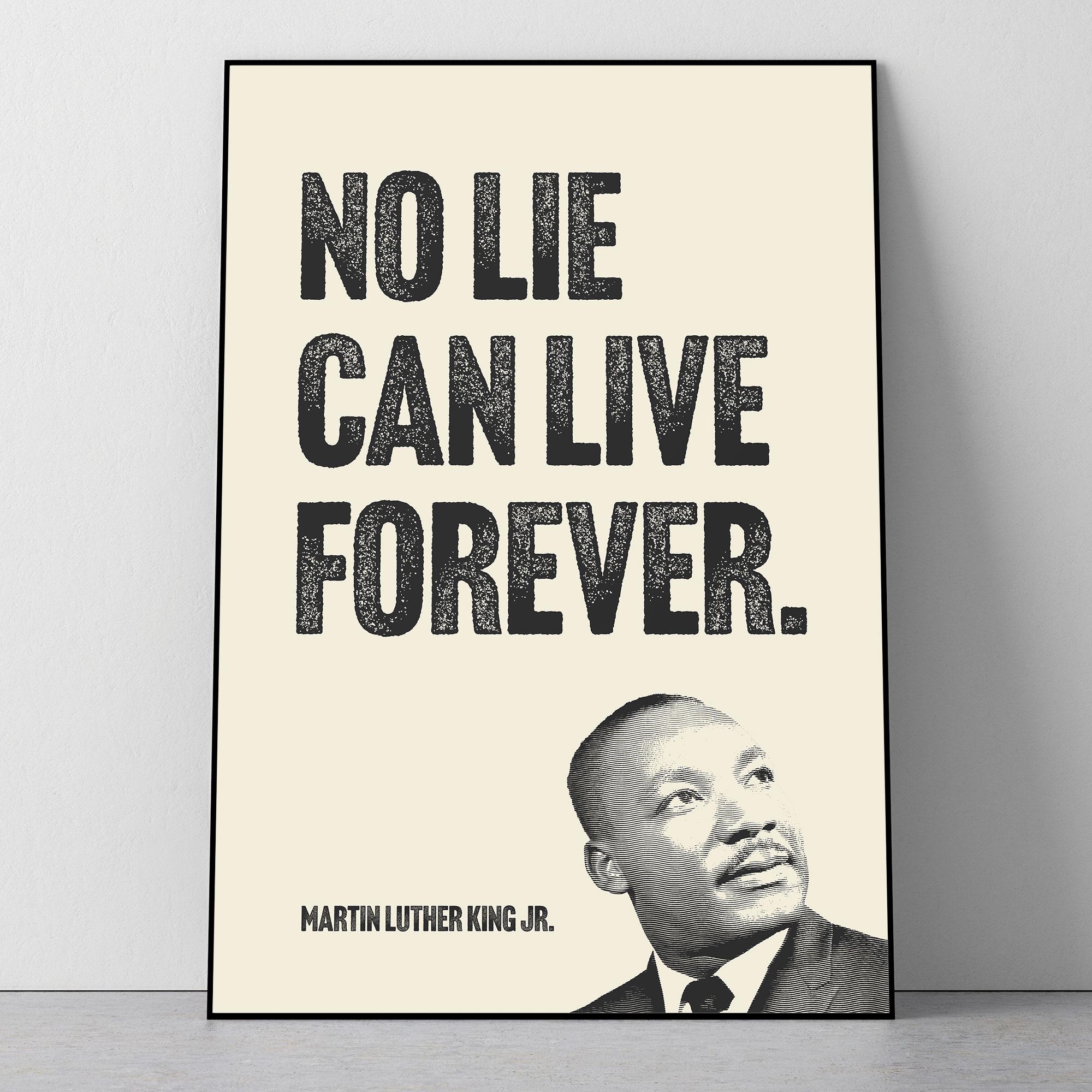 Martin Luther King Quote 'no Lie Can Live Forever' - Etsy