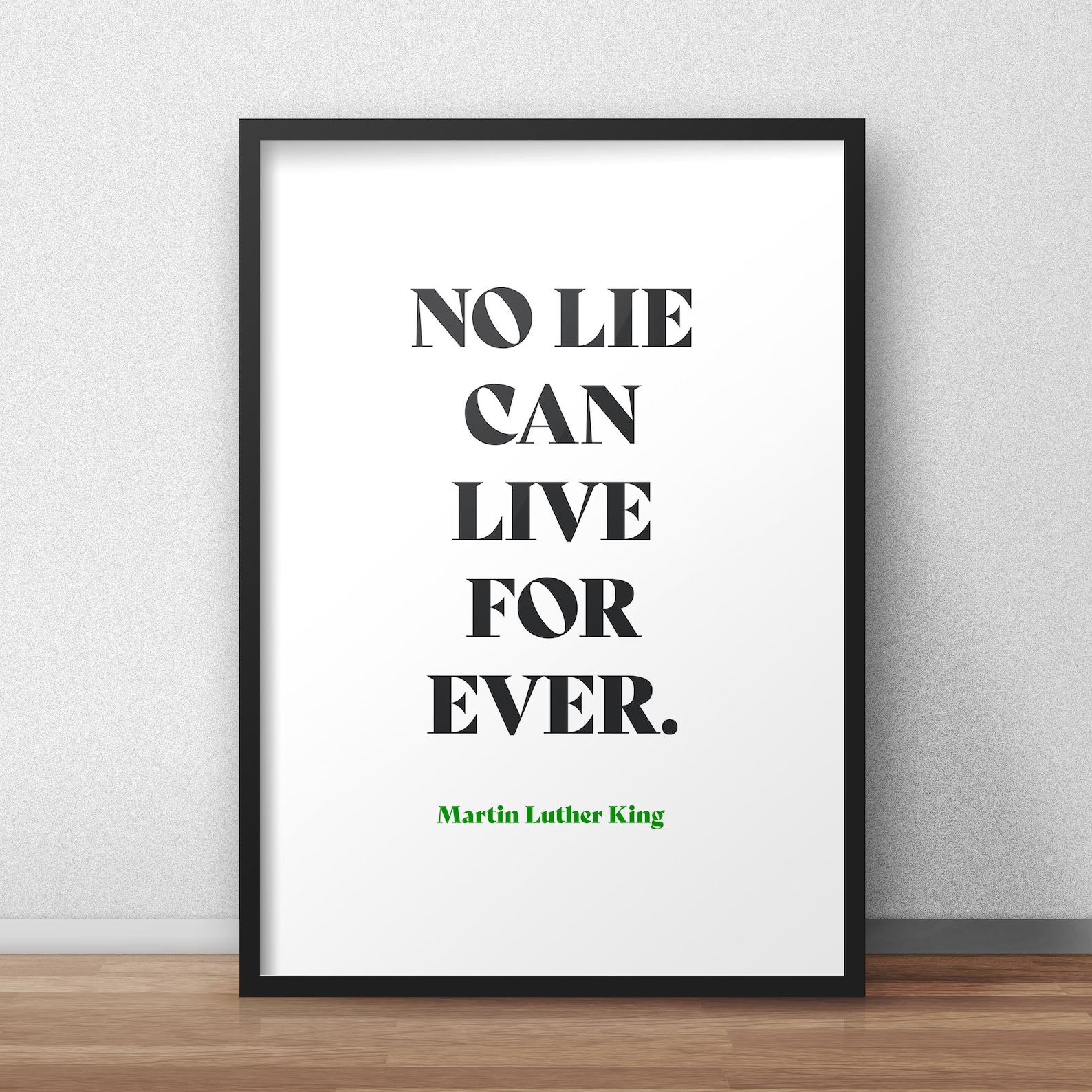Martin Luther King Quote 'no Lie Can Live Forever' - Etsy