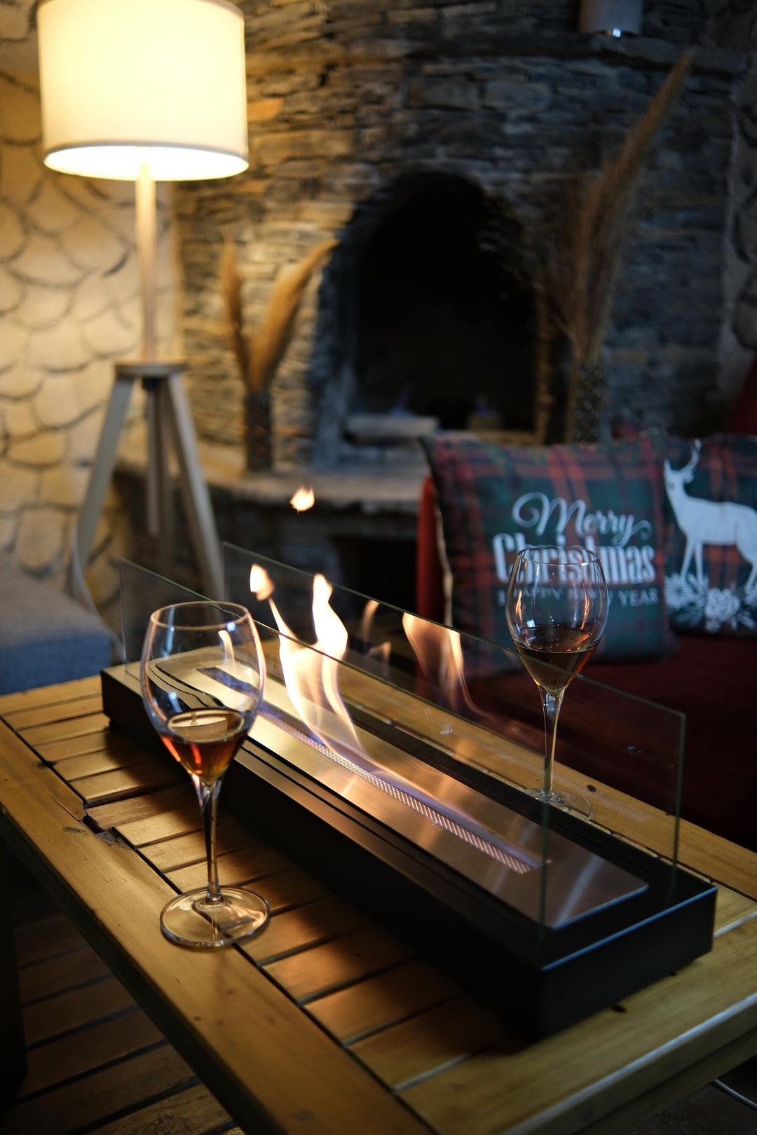 Big Tabletop Fire Place Bio Ethanol Fire Pit, Powerful Economic Heater ...