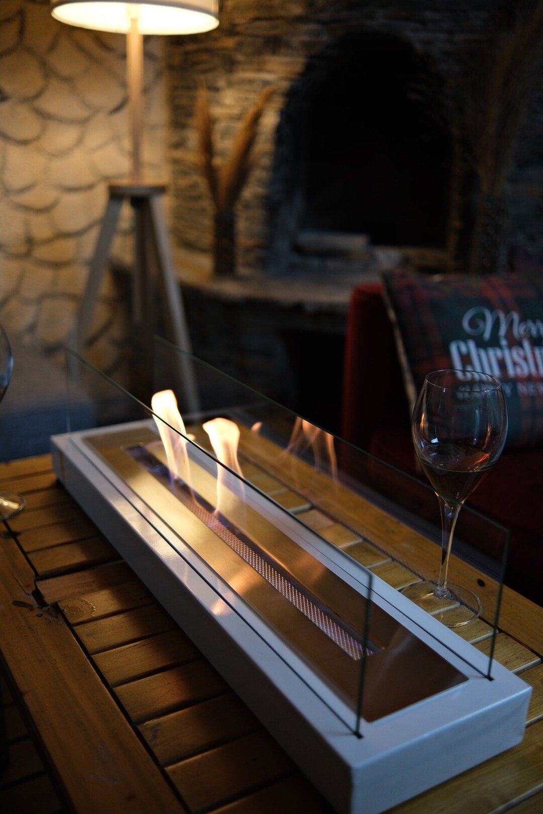 Big Tabletop Fireplace Bioethanol Fire Pit, Powerful Economic Heater ...