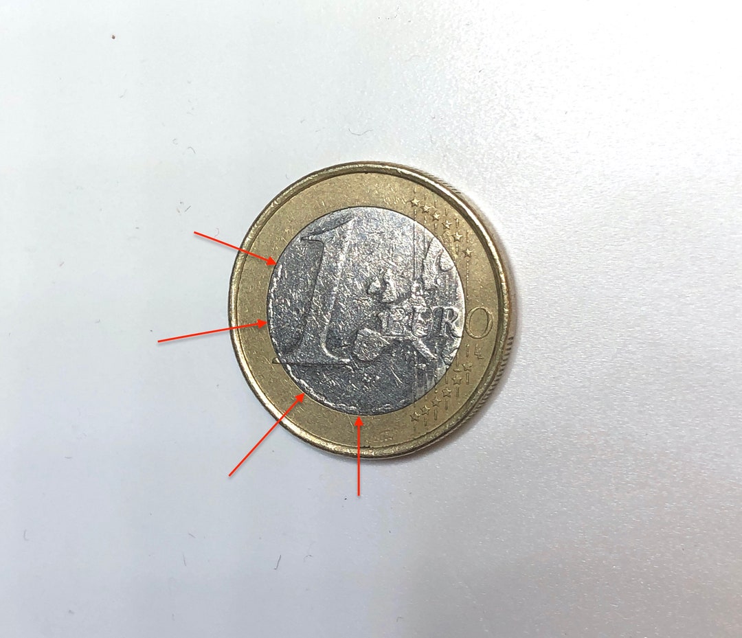 1 Euro Coin Germany 2002 G With Minting Defect, #27 - Etsy