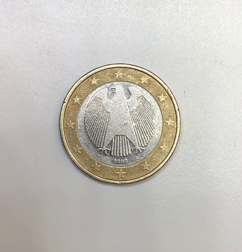 1 Euro Coin Germany, 2002 G, Decentered Mint, #10 - Etsy