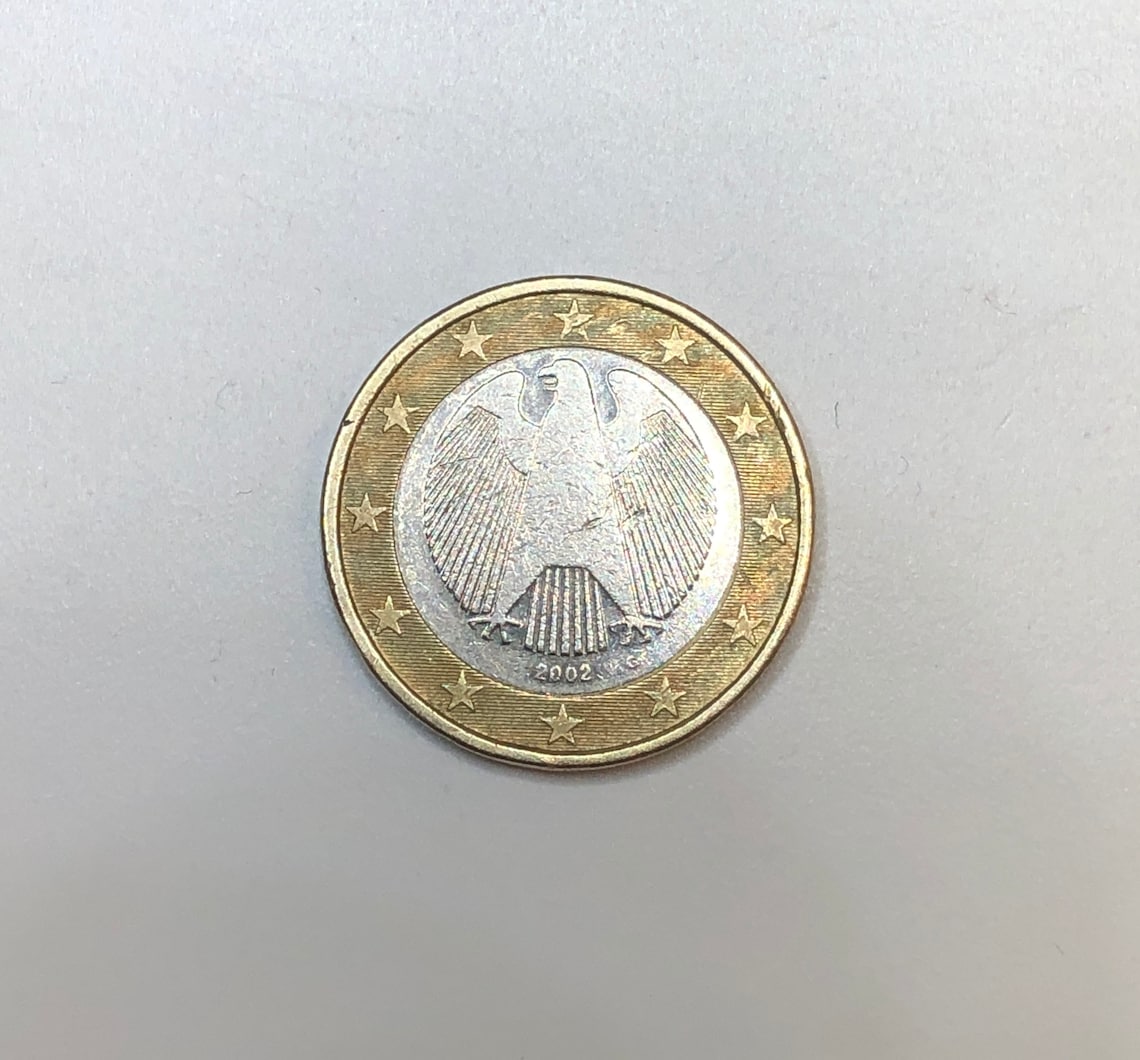 1 Euro Coin Germany, 2002 G, Decentered Mint, #10 - Etsy