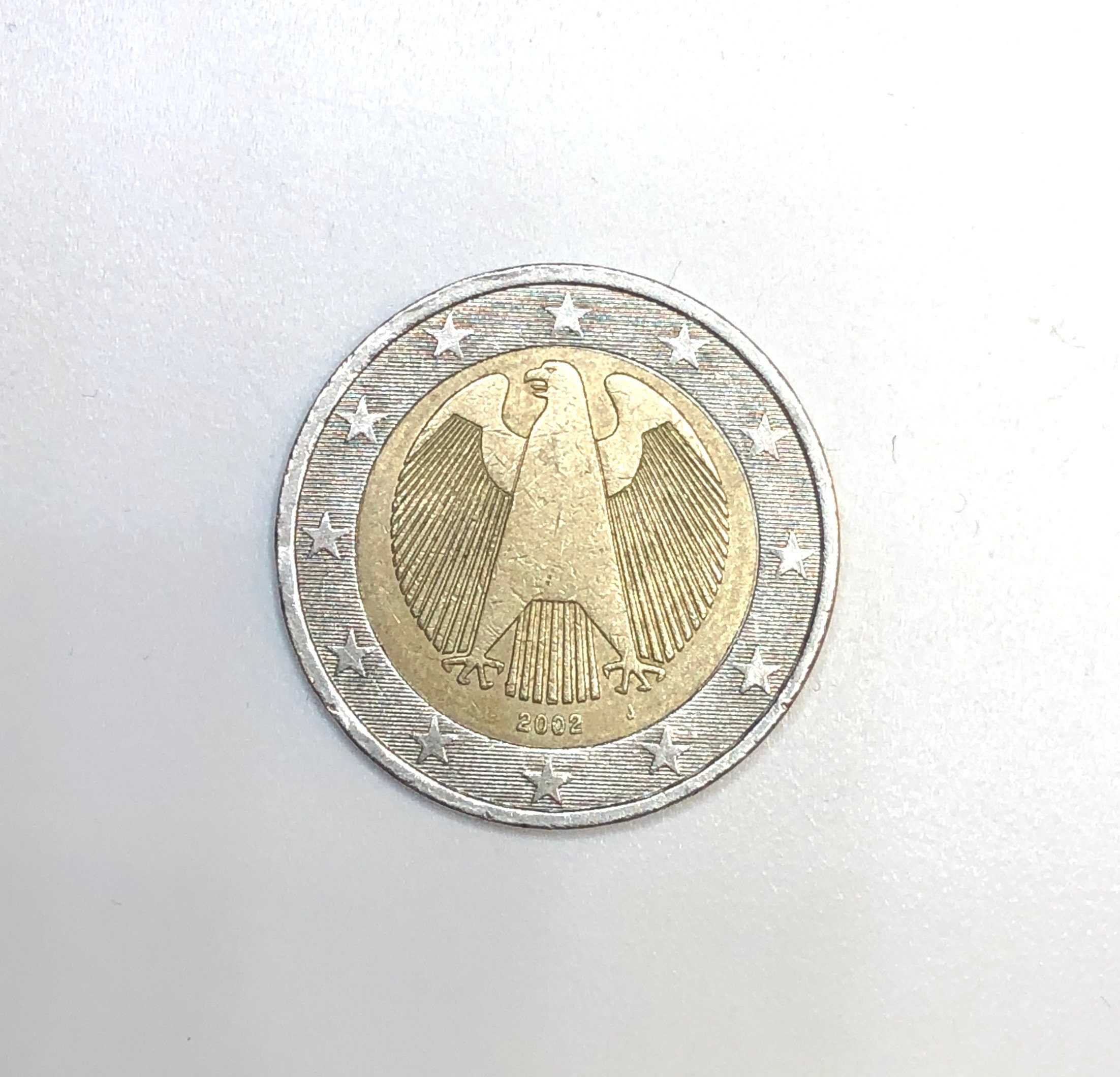 2 Euro Coin Germany, 2002 J, Decentered Mint, 9 - Etsy