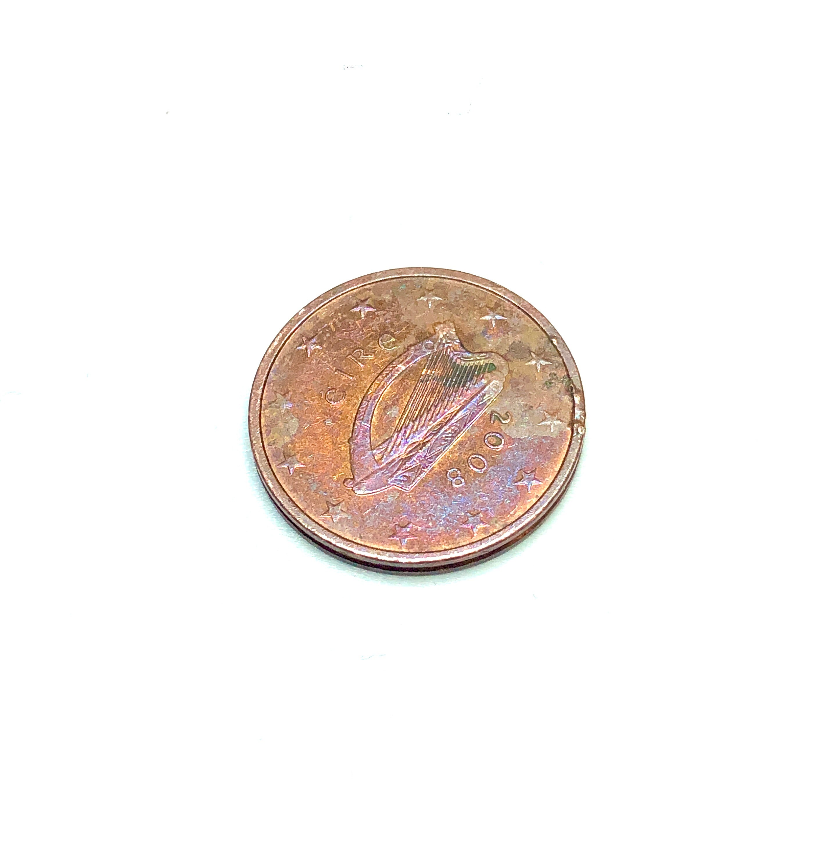 Pièce de 2 cents d'euro, Eire 2008 (Irlande), beaucoup d'erreurs des ...