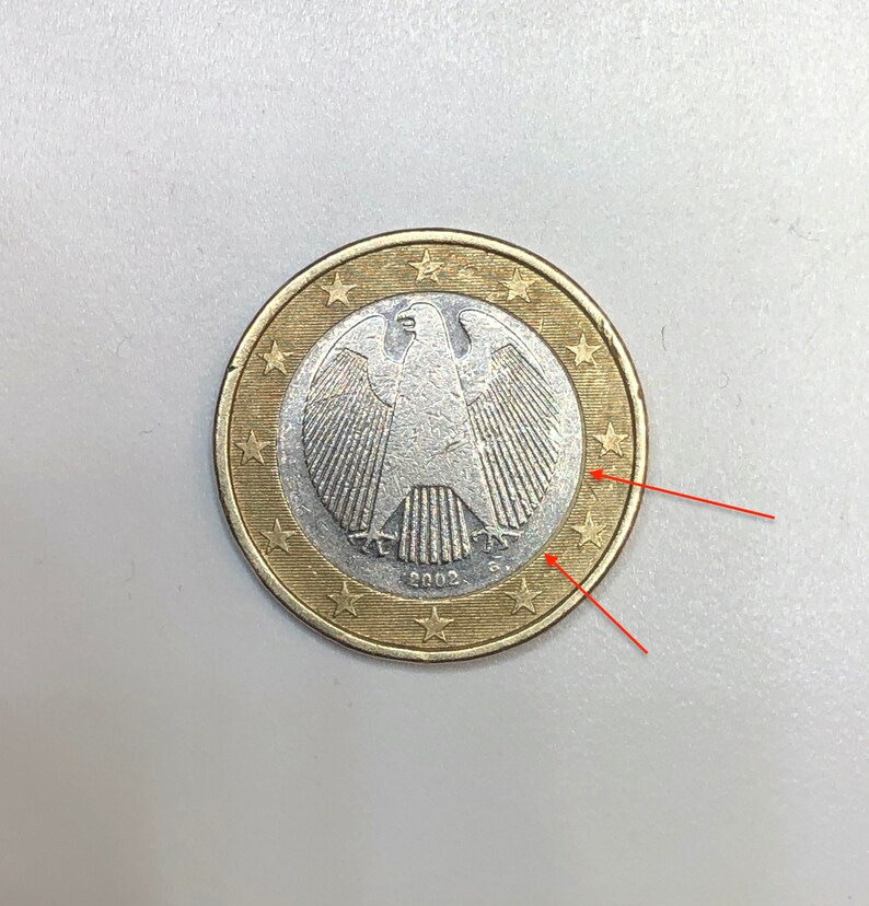 1 Euro Coin Germany, 2002 G, Decentered Mint, #10 - Etsy