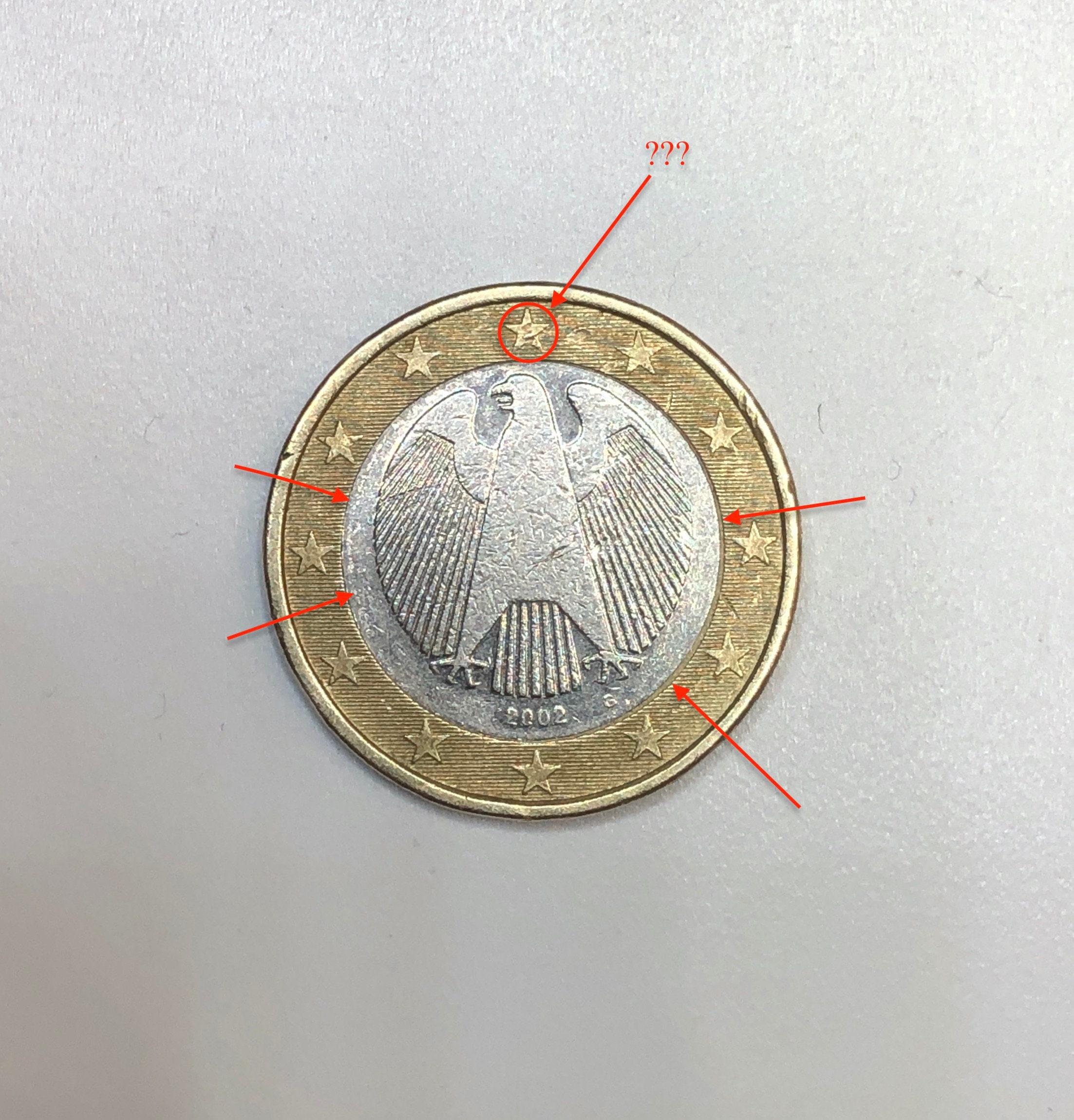 1 Euro Coin Germany, 2002 G, Decentered Mint, #10 - Etsy