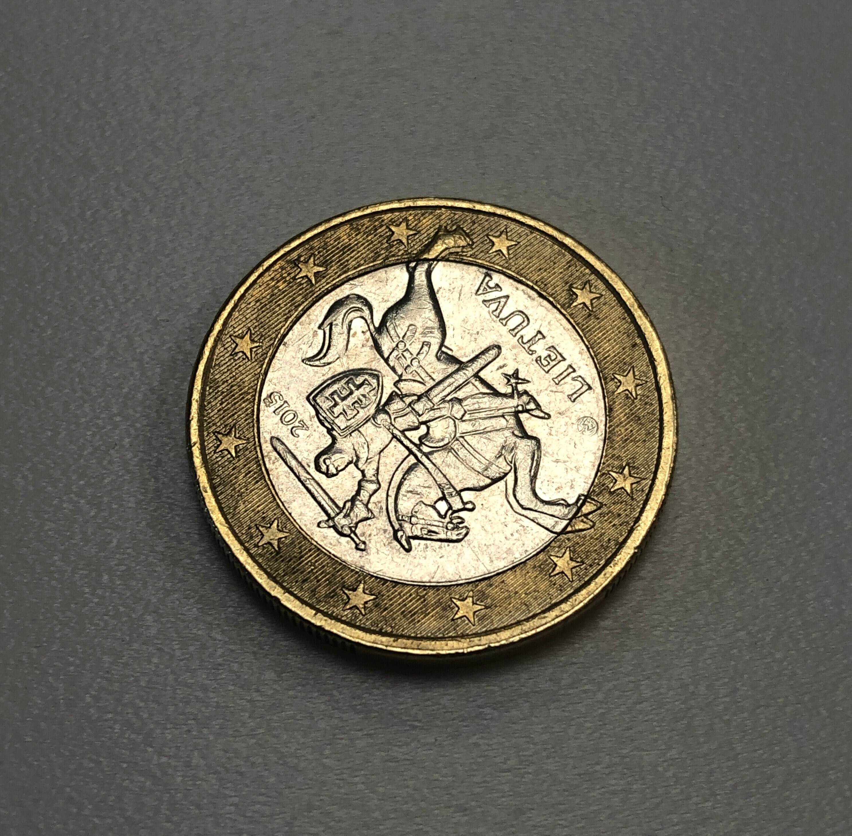 1 Euro Coin 2015 Lithuania Lietuva Misprint - Etsy