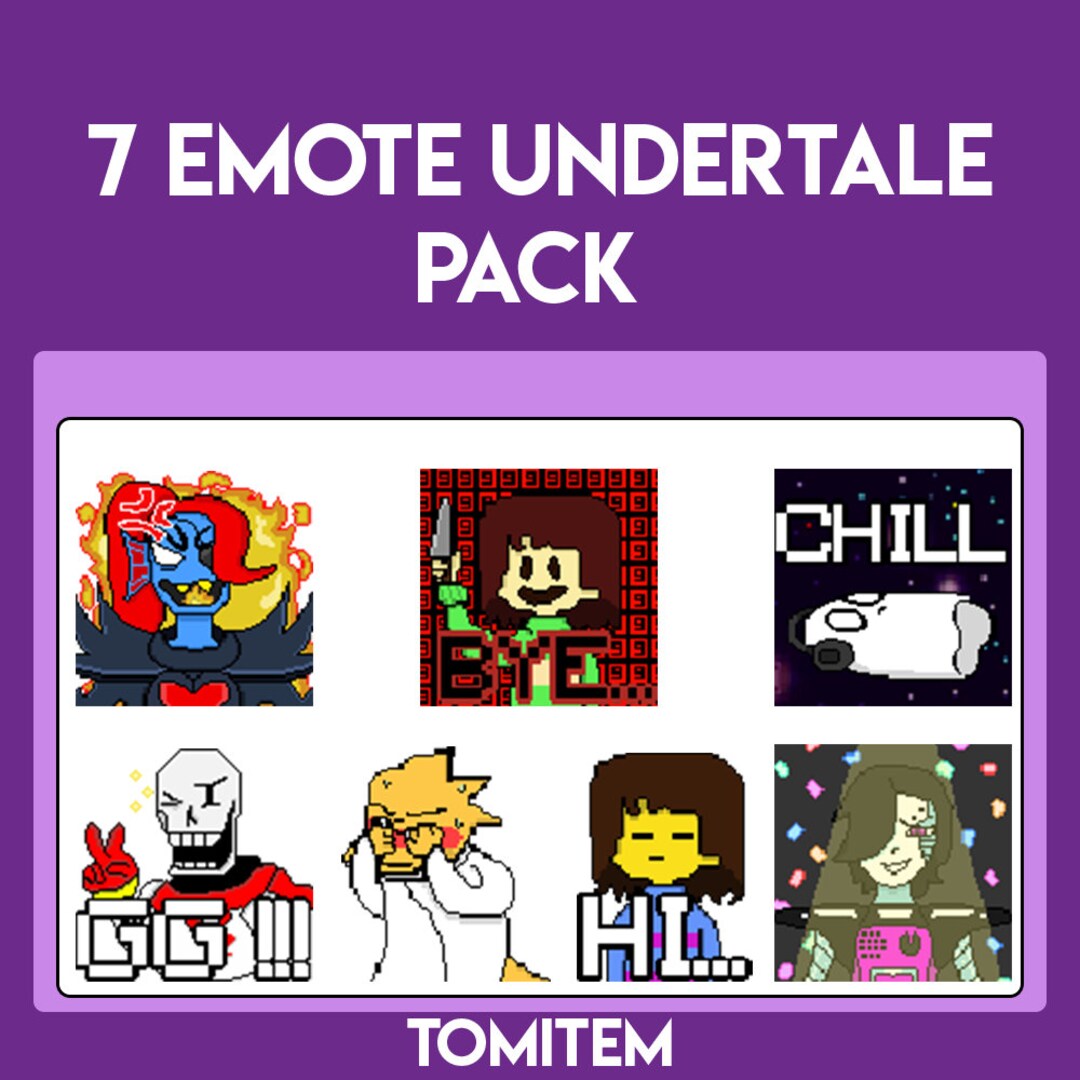 Undertale Emote Pixel Pack Twitch / Discord - Etsy