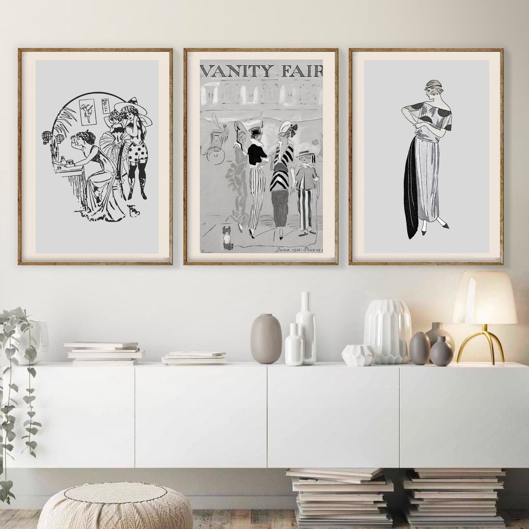 Vintage Cover Magazine Print, Black and White Magazine Cover Art,retro ...