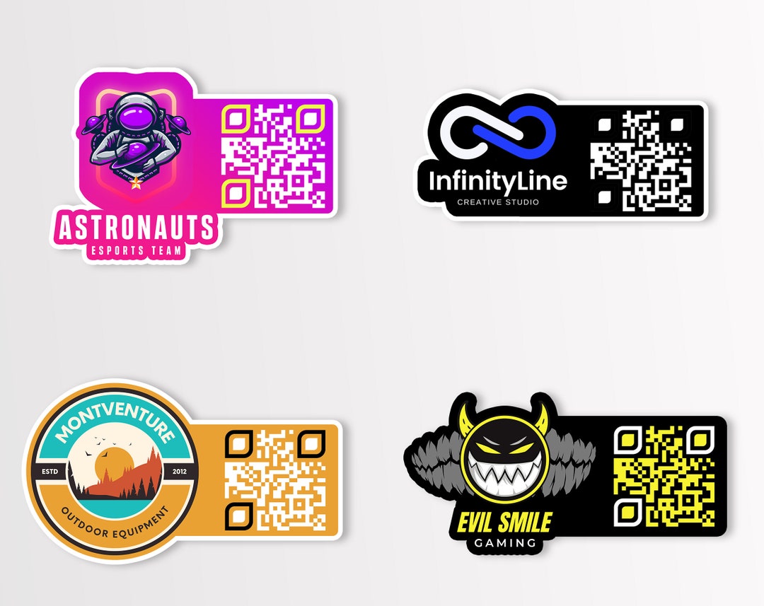 Custom QR Code, QR Code Stickers, Custom Sticker, Personalized Stickers ...