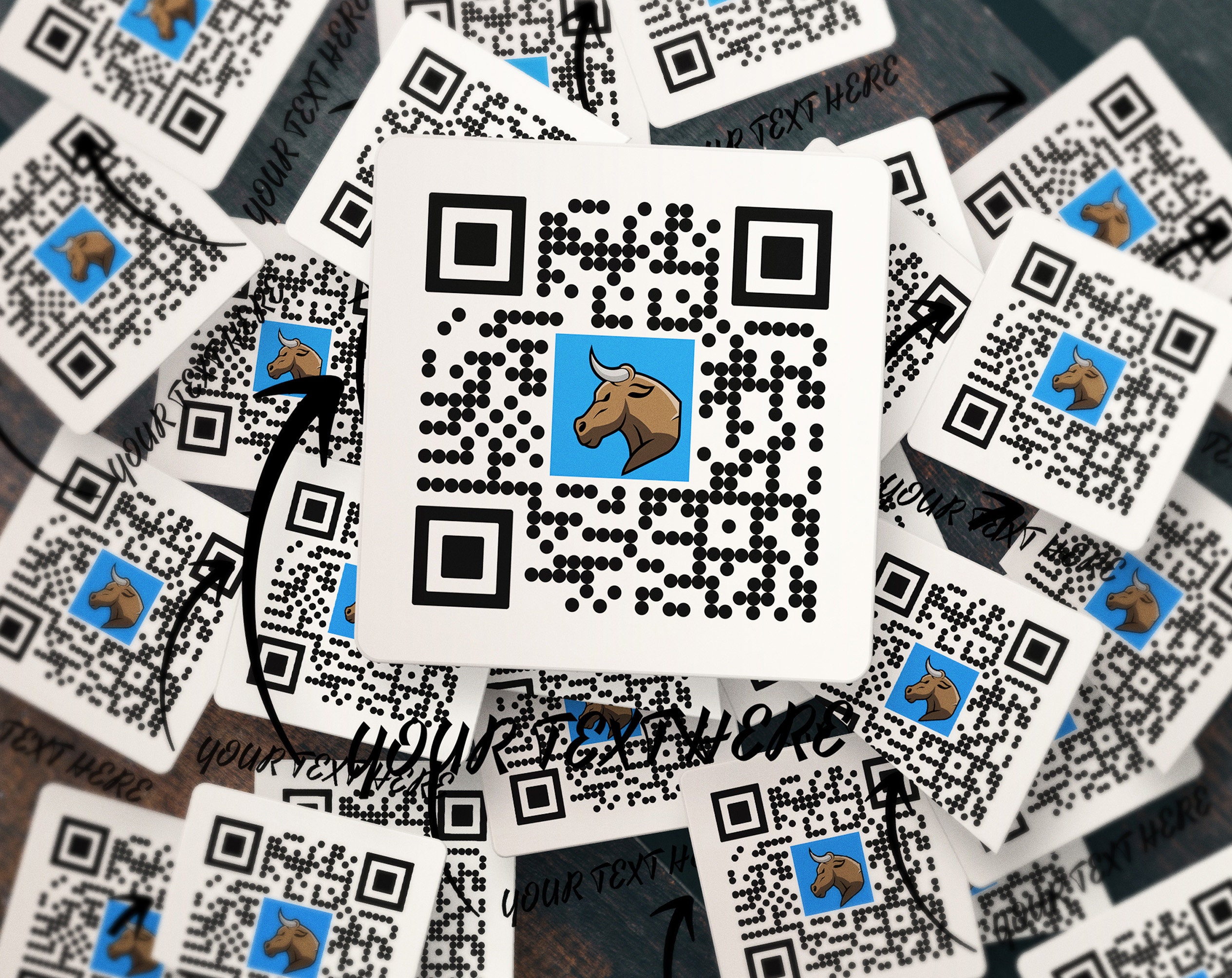 Custom QR Code QR Code Stickers Custom Sticker Personalized - Etsy Schweiz