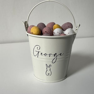 Personalised Easter Bucket, Easter Basket, Easter Gift, Easter Egg Hunt ...