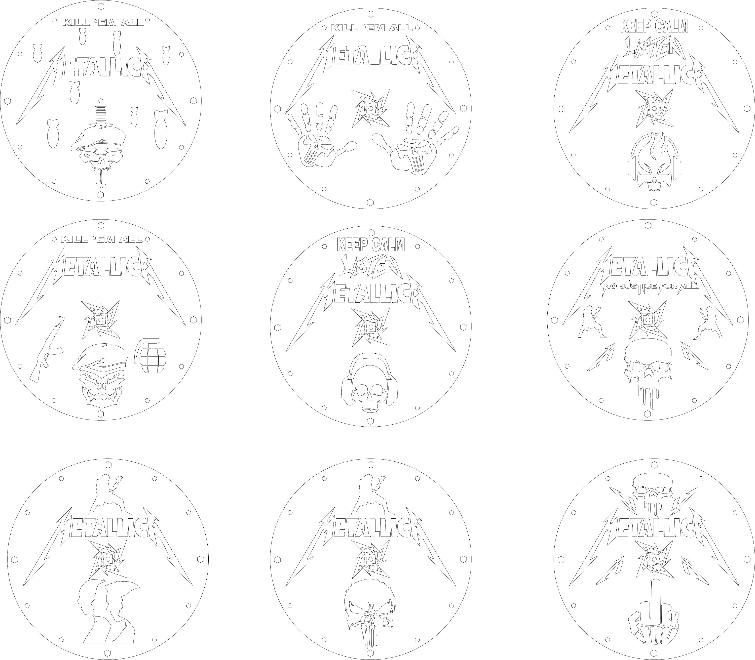 Metallica Themed Wall Clock Designs - Etsy