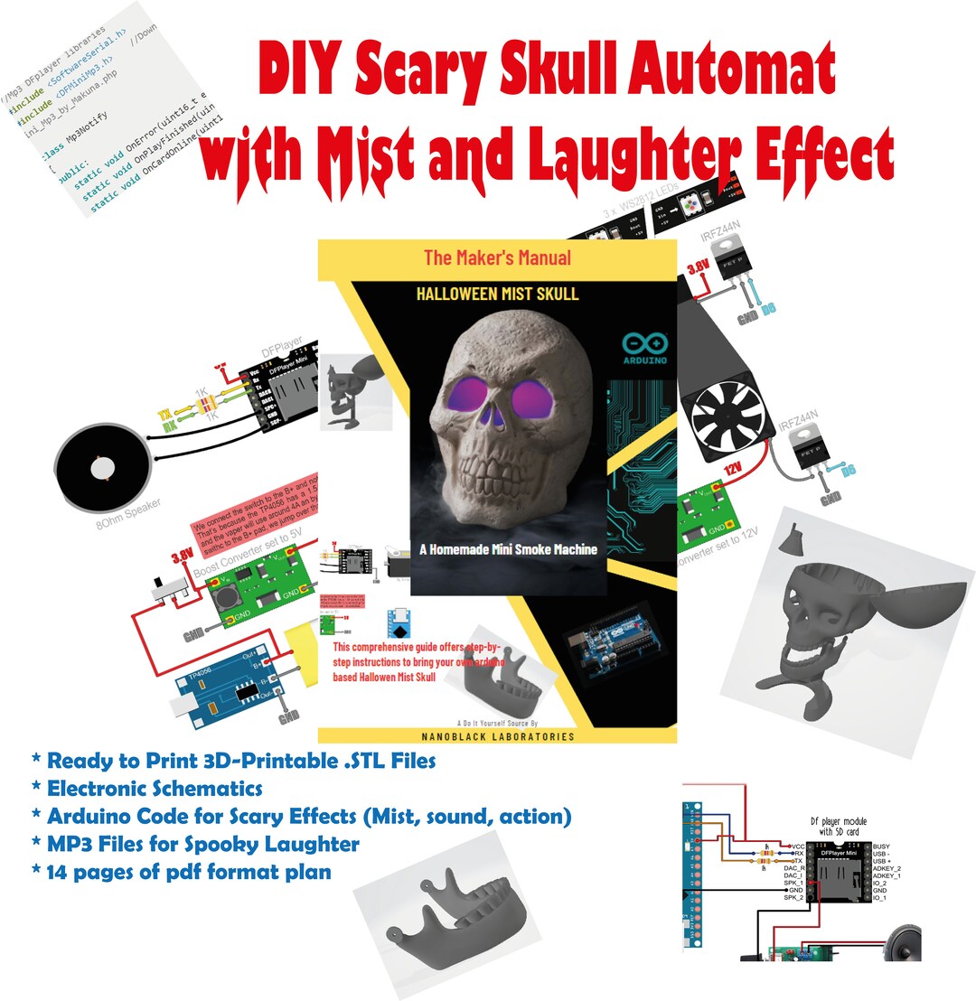 DIY Scary Skull Automat With Mist and Laughter Effect - Etsy