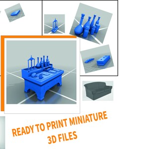 Miniature Furniture 3D Printables - Etsy