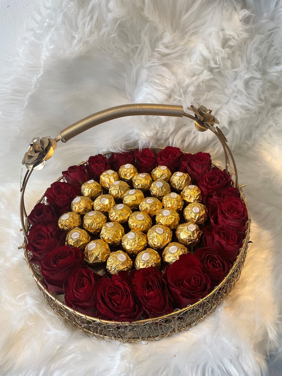 Luxury Style Ferrero Rocher Chocolate Hamper Basket Gift for Her ...