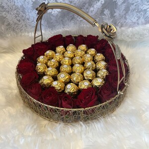 Luxury Style Ferrero Rocher Chocolate Hamper Basket Gift for Her ...
