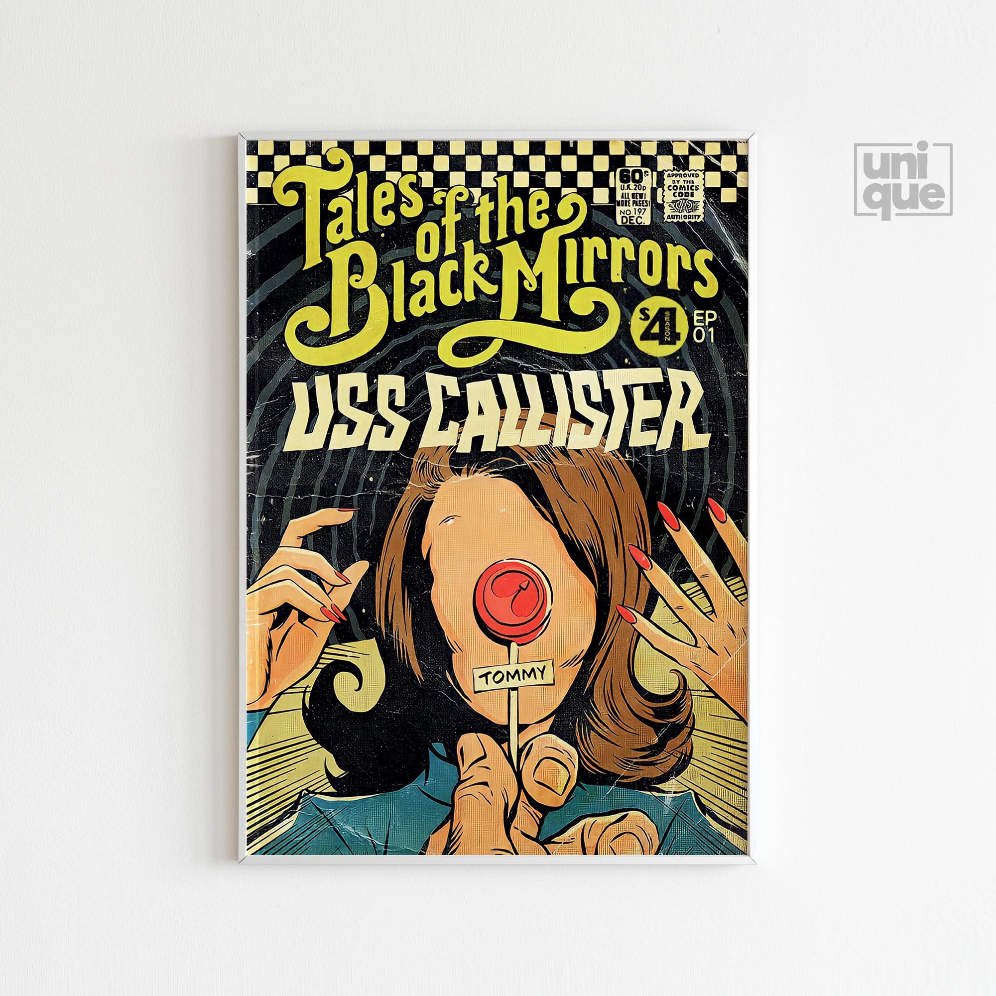 Black Mirror Poster USS Callister Vintage Cover Art Netflix Print Retro ...