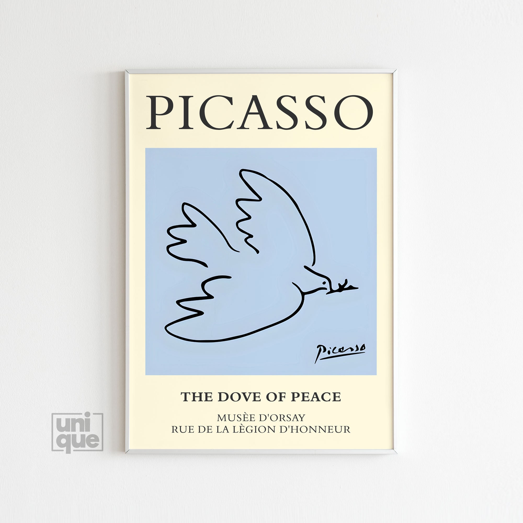 Picasso Art the Dove of Peace Vintage Line Art Poster Exhibition Wall ...