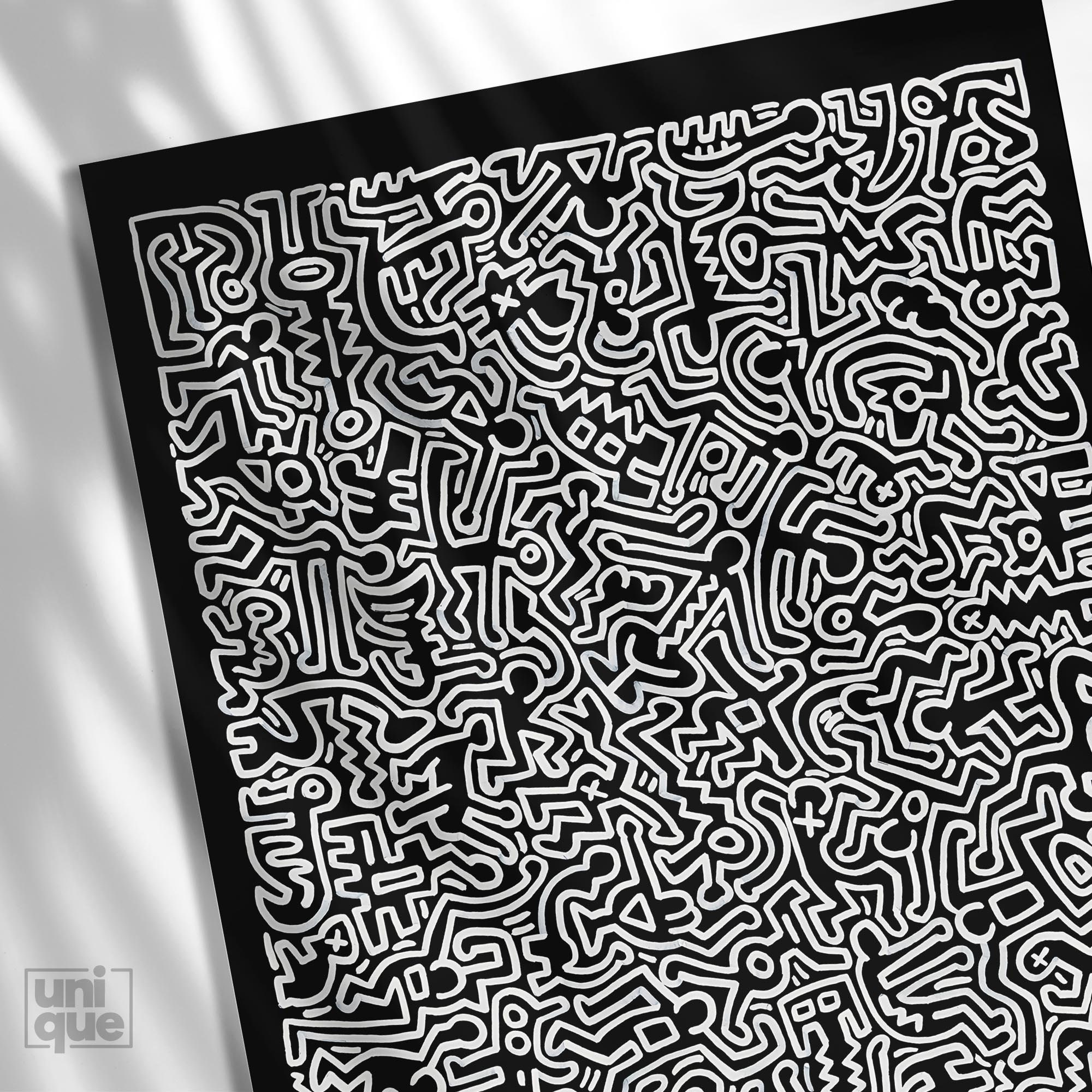 Keith Haring Poster Graffiti Street Art Haring Exhibition Living Room ...
