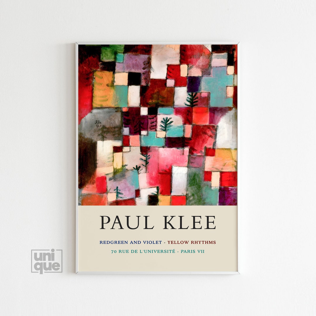 Paul Klee Print Colorful Wall Art Cubism Poster Museum Print Paul Klee ...