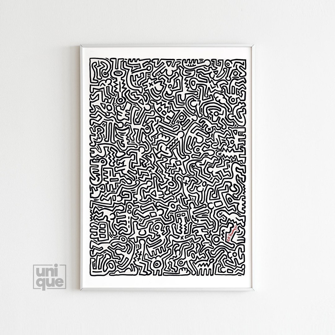 Keith Haring Art Exhibiton Poster Home Wall Decor Graffiti Art Pop Art ...