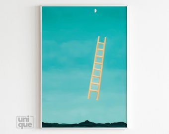 Georgia O'keeffe Print 1958 ladder to the Moon Original Vintage Color ...