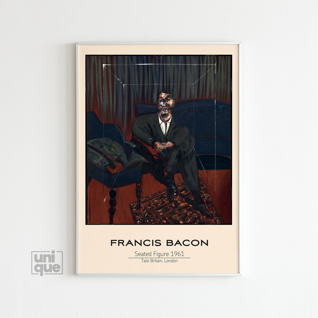 Francis Bacon Painting Seated Figure, 1961 Fine Art Print Mid Century ...