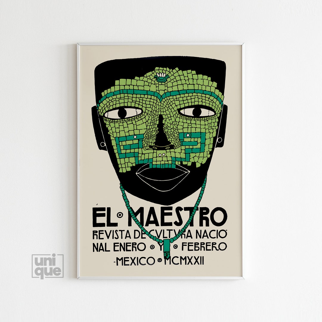 Mexican Culture El Maestro Poster Vintage Mexican Art Home Wall Decor ...