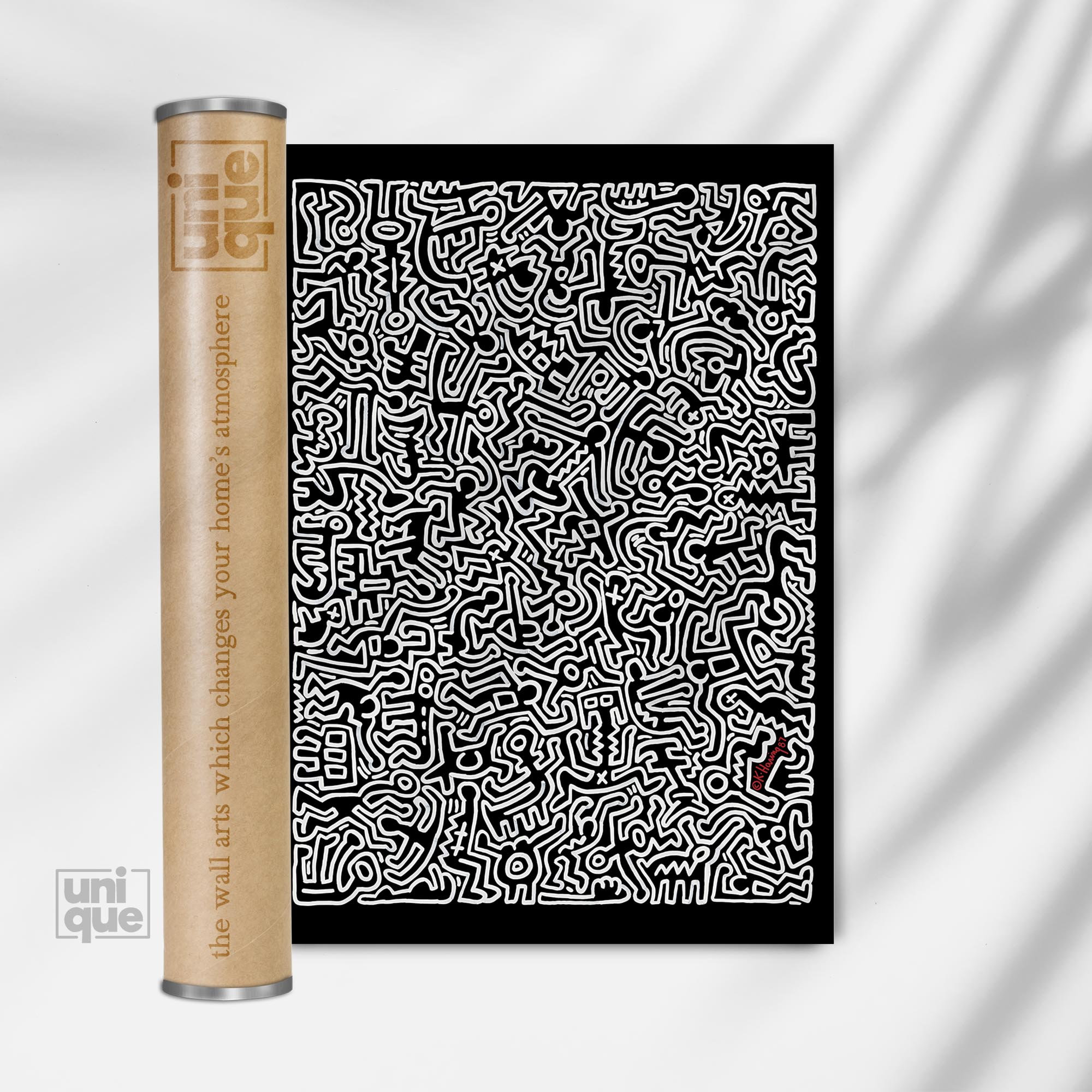 Keith Haring Poster Graffiti Street Art Haring Exhibition Living Room ...