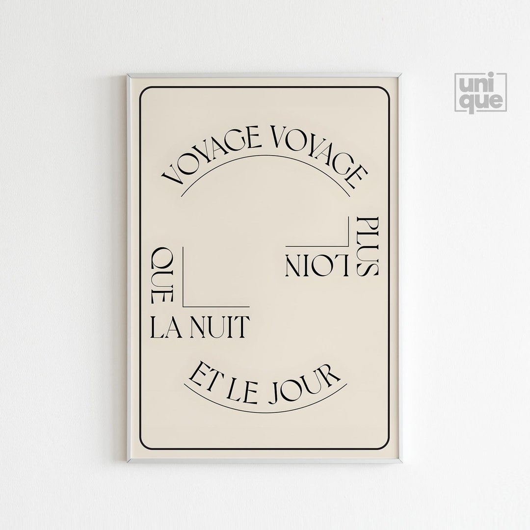 French Poem Print Poetry Quote Wall Art Poem Poster French Home Decor ...
