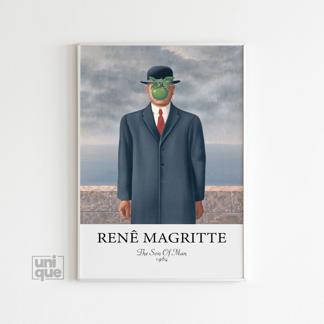 Rene Magritte Poster the Son of Man Abstract Poster Vintage Wall Art ...