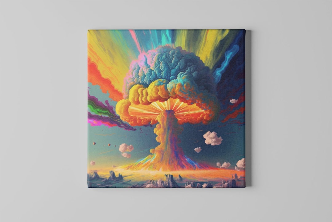 Atomic Rainbow Art Print Atomic Color Explosion Instant - Etsy