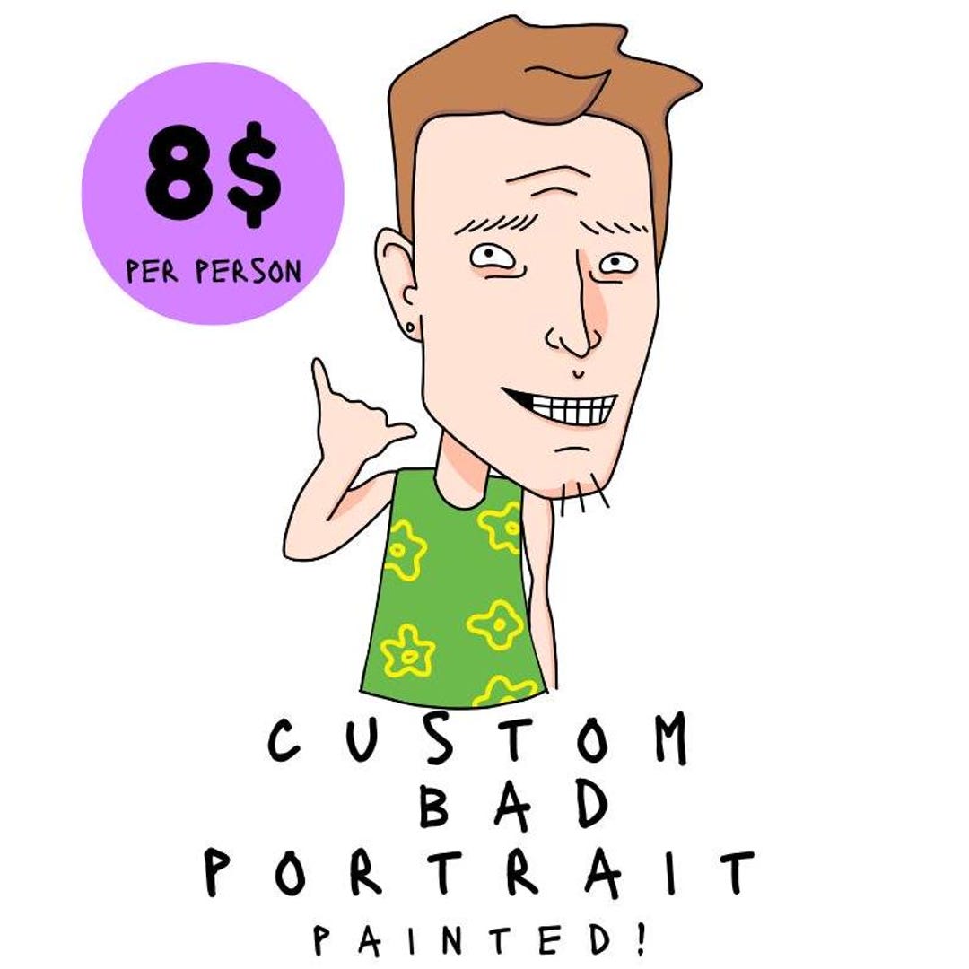 CUSTOM BAD PORTRAIT, Line Drawing, Ugly Portrait, Line Art, Custom ...