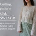 Knitting Pattern October Day Sweater | English, French - Etsy