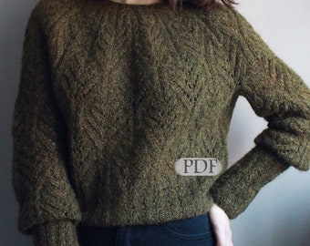 October Day Sweater Knitting Pattern english - Etsy