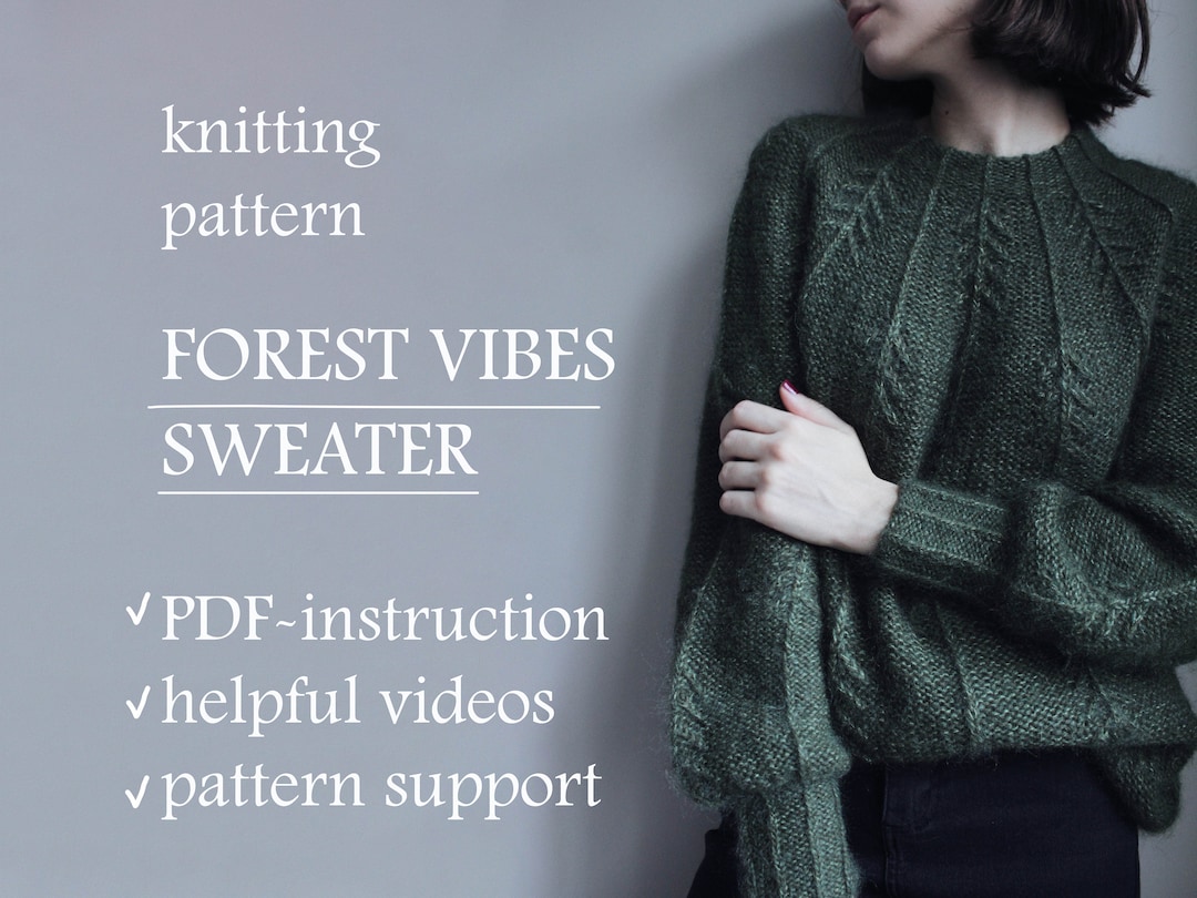 Forest Vibes Sweater|knitting Pattern (english) - Etsy
