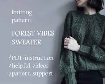Forest Sweater Knitting Pattern - Etsy