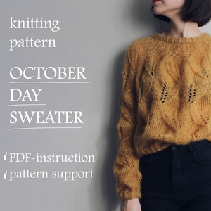 October Day Sweater Knitting Pattern english - Etsy