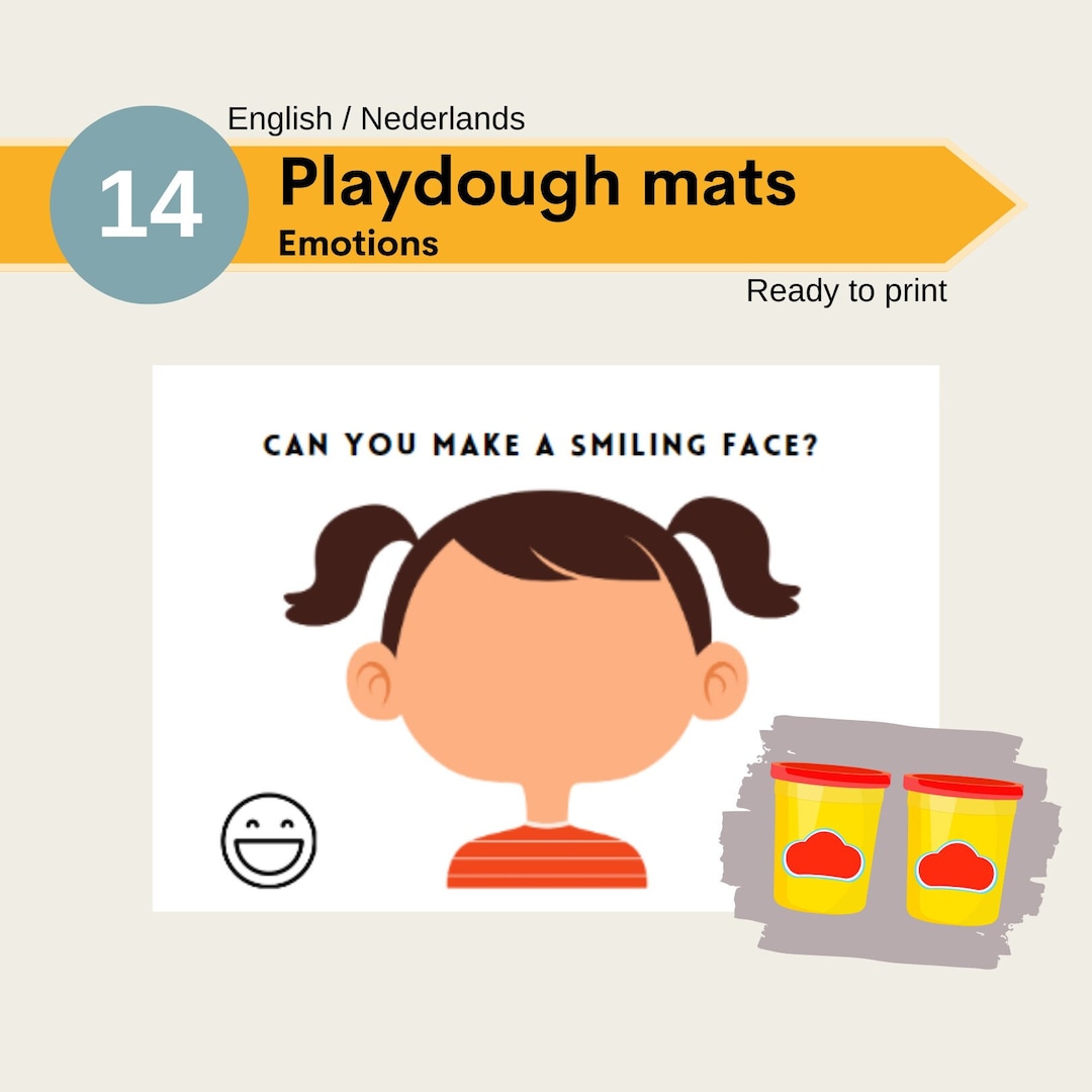 Emotions Playdough Feelings Gevoelens Montessori Material - Etsy
