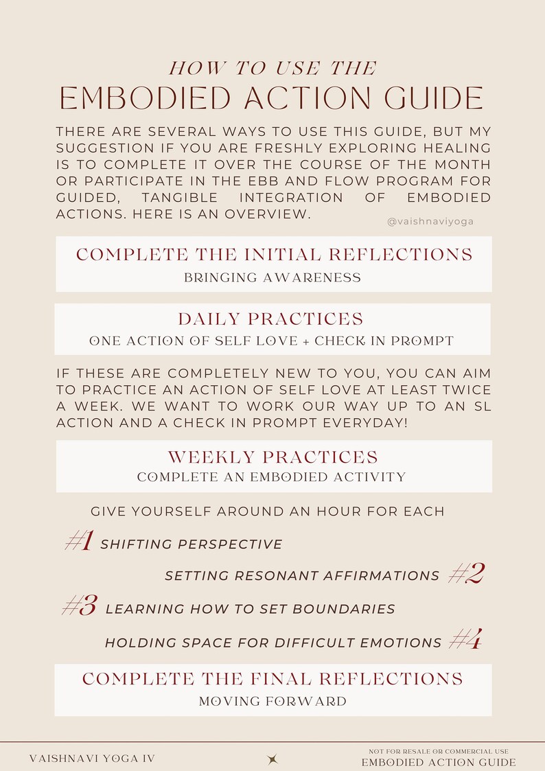 The Embodied Action Guide - Etsy