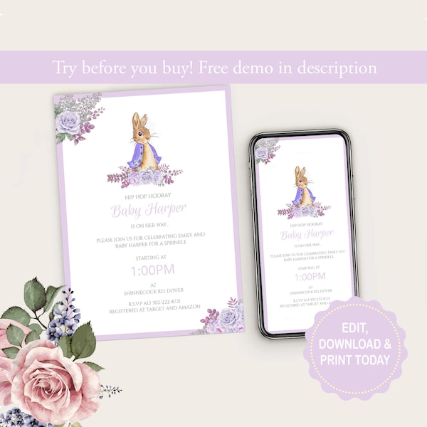 Beatrix Potter Baby Shower Invitations - Etsy