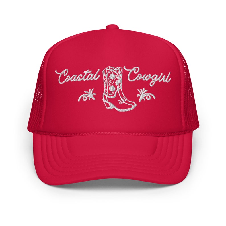 Coastal Cowgirl Trucker Hat Embroidered - Etsy