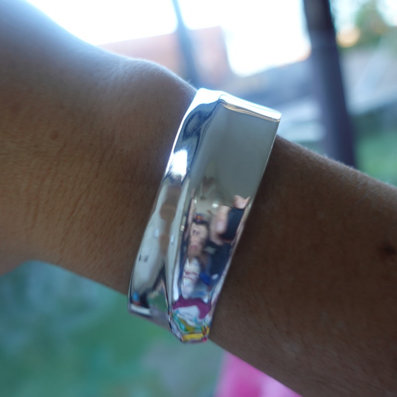 Wide Bangle Bracelet - Etsy